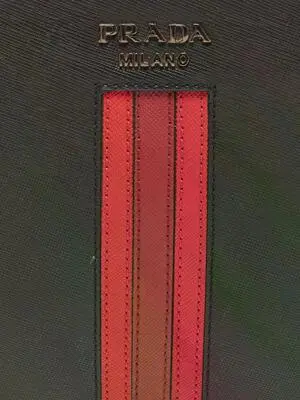 Prada Stripe-detail Clutch Bag