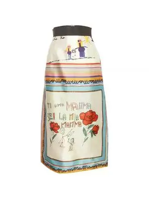 Dolce & Gabbana Viva La Mamma Silk Midi Skirt