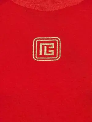 Balmain Logo-embroidered T-shirt