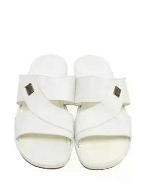 Dolce & Gabbana Masaccio Plaque Slide Sandals