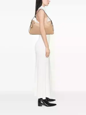 Prada Large Leather Shoulder Bag - Neutrals