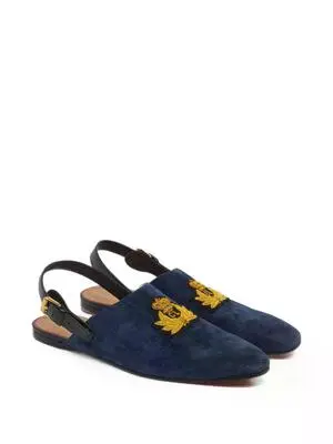 CHRISTIAN LOUBOUTIN Embroidered Slingback Mules