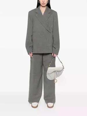 Dior 2021 Grained Calfskin Saddle Bag Shoulder Bag - White