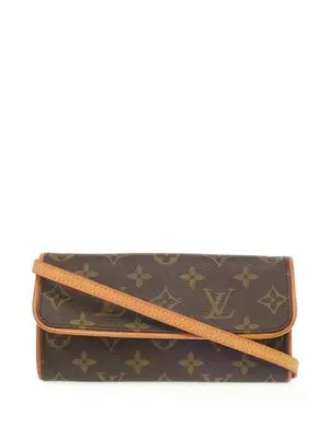 LOUIS VUITTON 1990-2010 Monogram Pochette Twin Pm Crossbody Bag - Brown