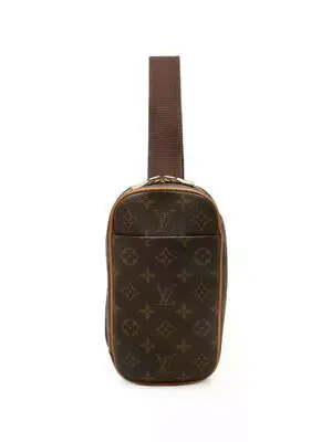 LOUIS VUITTON 2001 Monogram Pochette Gange Crossbody Bag - Brown