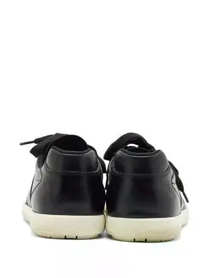Prada Calf Leather Logo-debossed Lace-up Sneakers