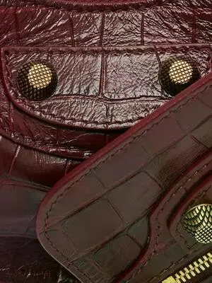 Balenciaga Le Cagole Croc-embossed Shoulder Bag