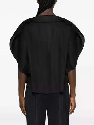 Issey Miyake Pleated Cape-sleeve T-shirt