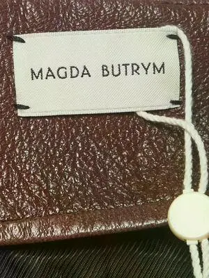 Magda Butrym Draped Leather Mini Skirt