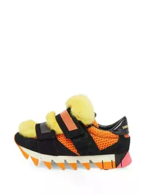 Dolce & Gabbana Patchwork Capri Touch-strap Sneakers - Black