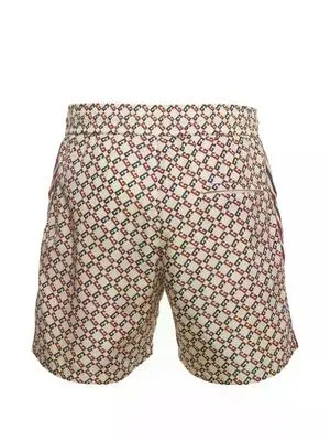 Gucci Geometric G Print Swim Shorts - Neutrals