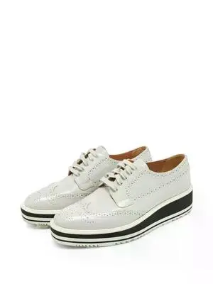 Prada Wingtip Brogue Derby Platform Shoes