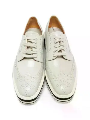 Prada Wingtip Brogue Derby Platform Shoes