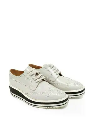 Prada Wingtip Brogue Derby Platform Shoes