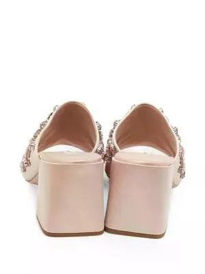Miu Miu Crystal-embellished Slide Block-heel Sandals