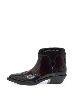 Dior Western Ankle Boots - Red