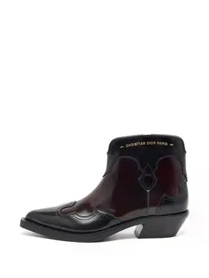 Dior Western Ankle Boots - Red
