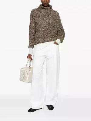 PANICALE Sequin Embellished Roll Neck Sweater