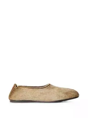 LEMAIRE Sock Slip-ons In Natural Pony-style Leather - Neutrals