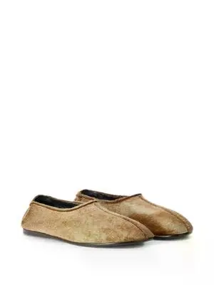 LEMAIRE Sock Slip-ons In Natural Pony-style Leather - Neutrals