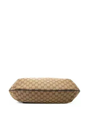 Gucci 2000-2015 Gg Canvas Web Half Moon Crossbody Bag