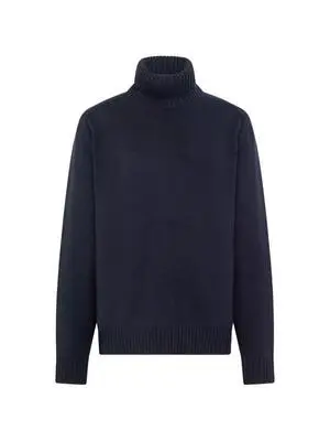 SLOWEAR Ribbed-knit Roll-neck Sweater - Blue