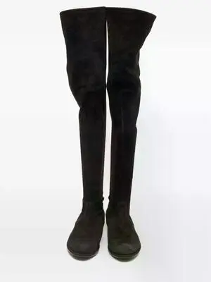 STUART WEITZMAN Suede Over-the-knee Boots - Black