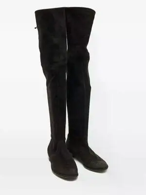 STUART WEITZMAN Suede Over-the-knee Boots - Black