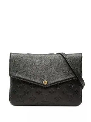 LOUIS VUITTON 2016 Monogram Empreinte Twice Crossbody Bag - Black