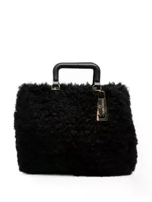 LA MILANESA Amal Faux-fur Clutch Bag - Black