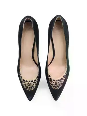 Tory Burch Delphine Embellished Suede Pumps