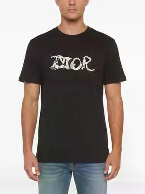 Dior Crew-neck Cotton T-shirt - Black