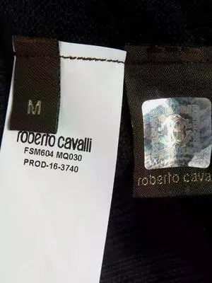 Roberto Cavalli Logo Embroidered Fine-knit Sweater