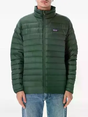 Patagonia Quilted Logo-patch Padded Coat - Green