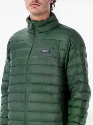 Patagonia Quilted Logo-patch Padded Coat - Green