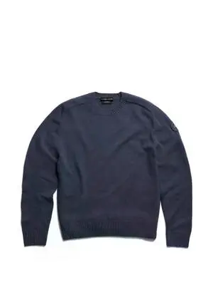 Canada Goose Logo-patch Merino Sweater - Blue