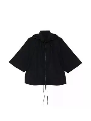 LESS Raglan Sleeve Hooded Jacket - Black