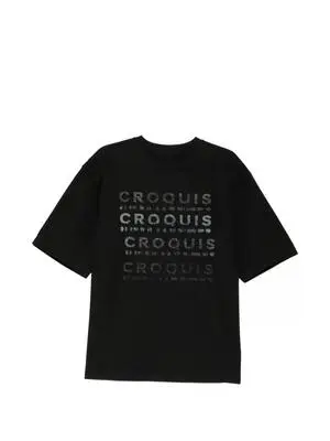 CROQUIS Graphic-print Tee - Black