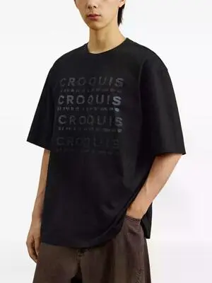 CROQUIS Graphic-print Tee - Black