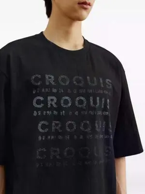 CROQUIS Graphic-print Tee - Black