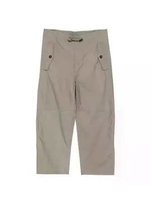 LESS Cotton Barrel-leg Trousers - Grey