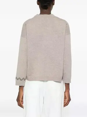 PANICALE Bead Embellished Drop Shoulder Sweater