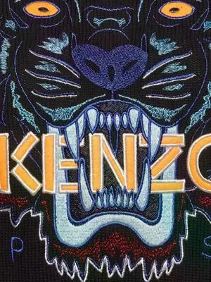 Kenzo Tiger Embroidered Crew Neck Sweater