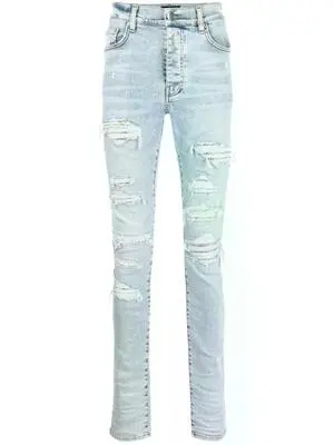 Amiri Distressed Skinny Jeans - Blue