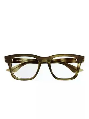 Montblanc Square-frame Glasses - Brown