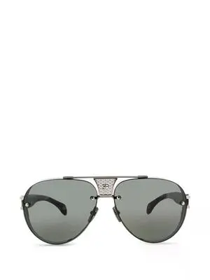 BUGATTI Pilot-frame Logo-plaque Sunglasses - Grey