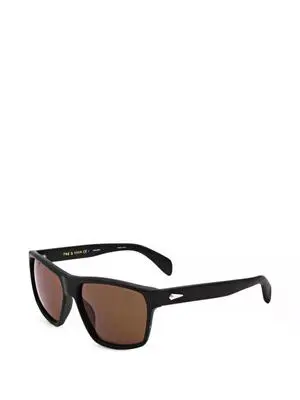 Rag & Bone Matte Square-frame Sunglasses - Black