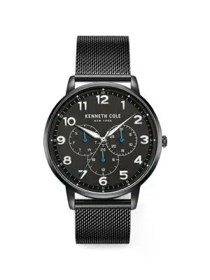 KENNETH COLE Mesh Strap 42mm Watch - Black