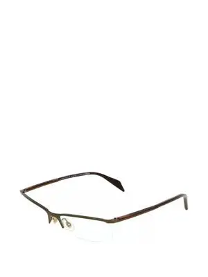 Alexander McQueen Rectangle-frame Glasses - Brown