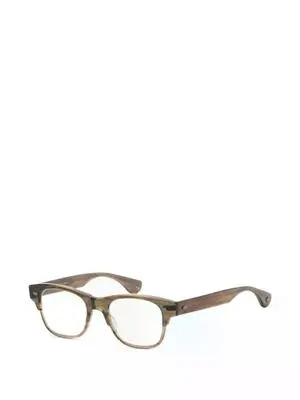 Garrett Leight Rodriguez Square-frame Glasses - Brown